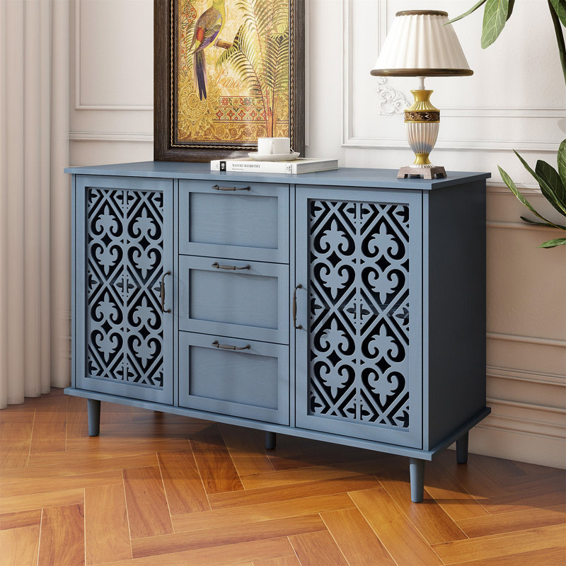 Astoria Grand Bern 2 Door 3 Drawer Cabinet | Wayfair